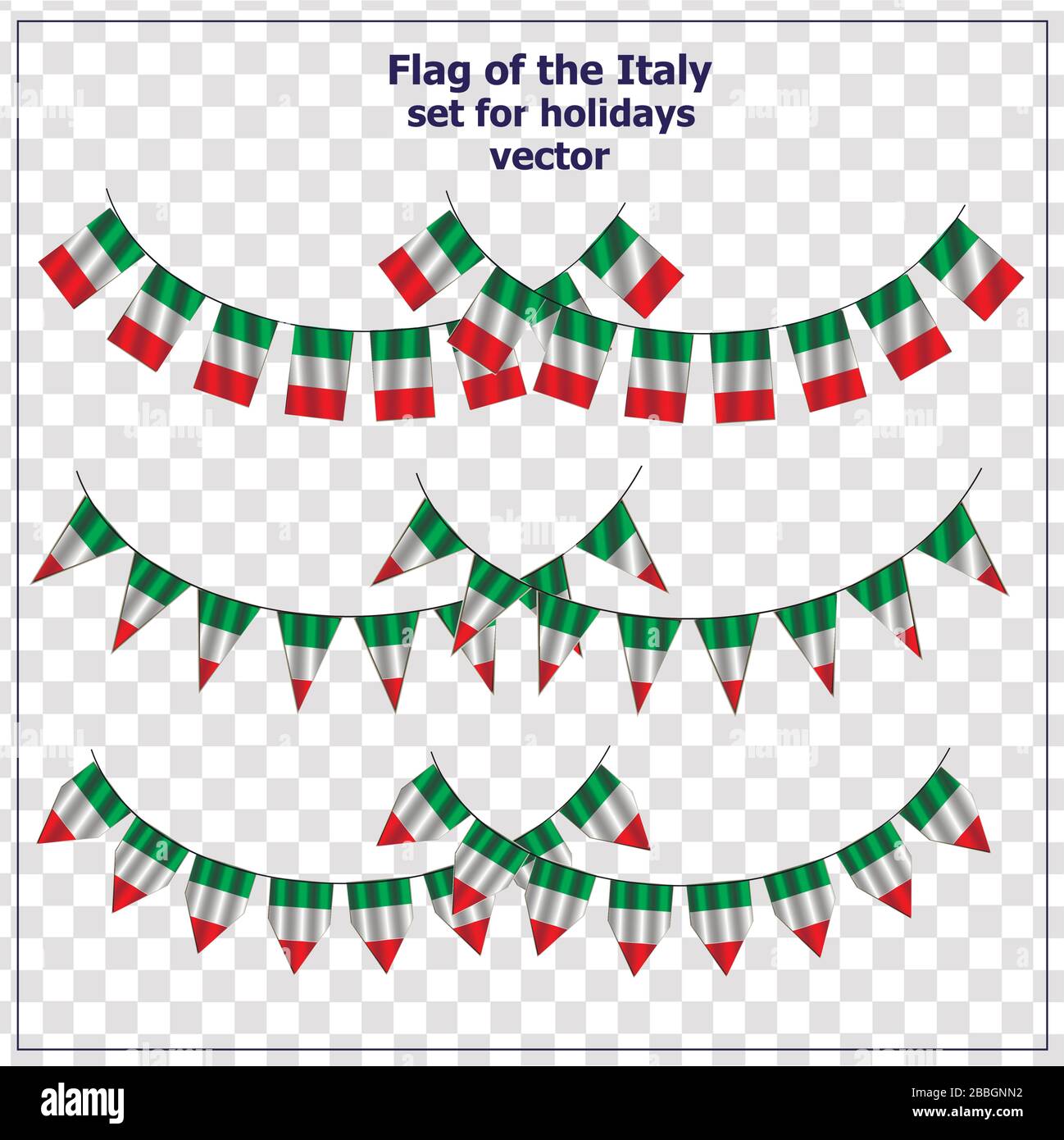 Bright set with flags Italy for holidays. Illustration Stock Vector ...