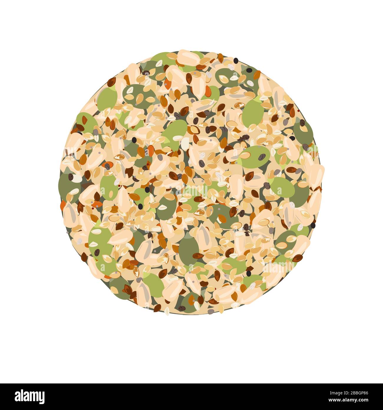 Tasty healthy bread seeds Stock Vector Images - Alamy