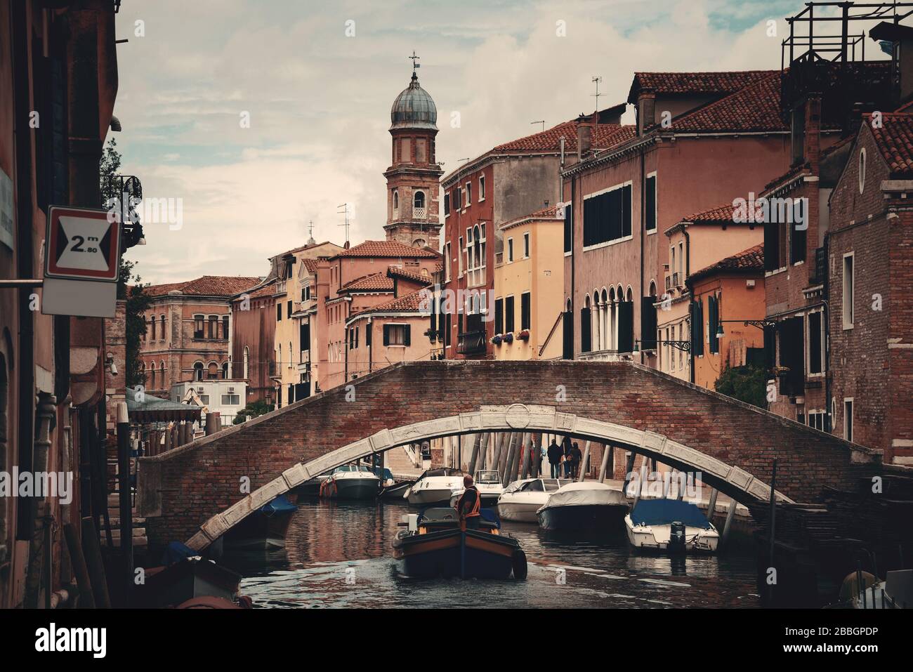 Venice canal view with historical buildings. Italy Stock Photo - Alamy