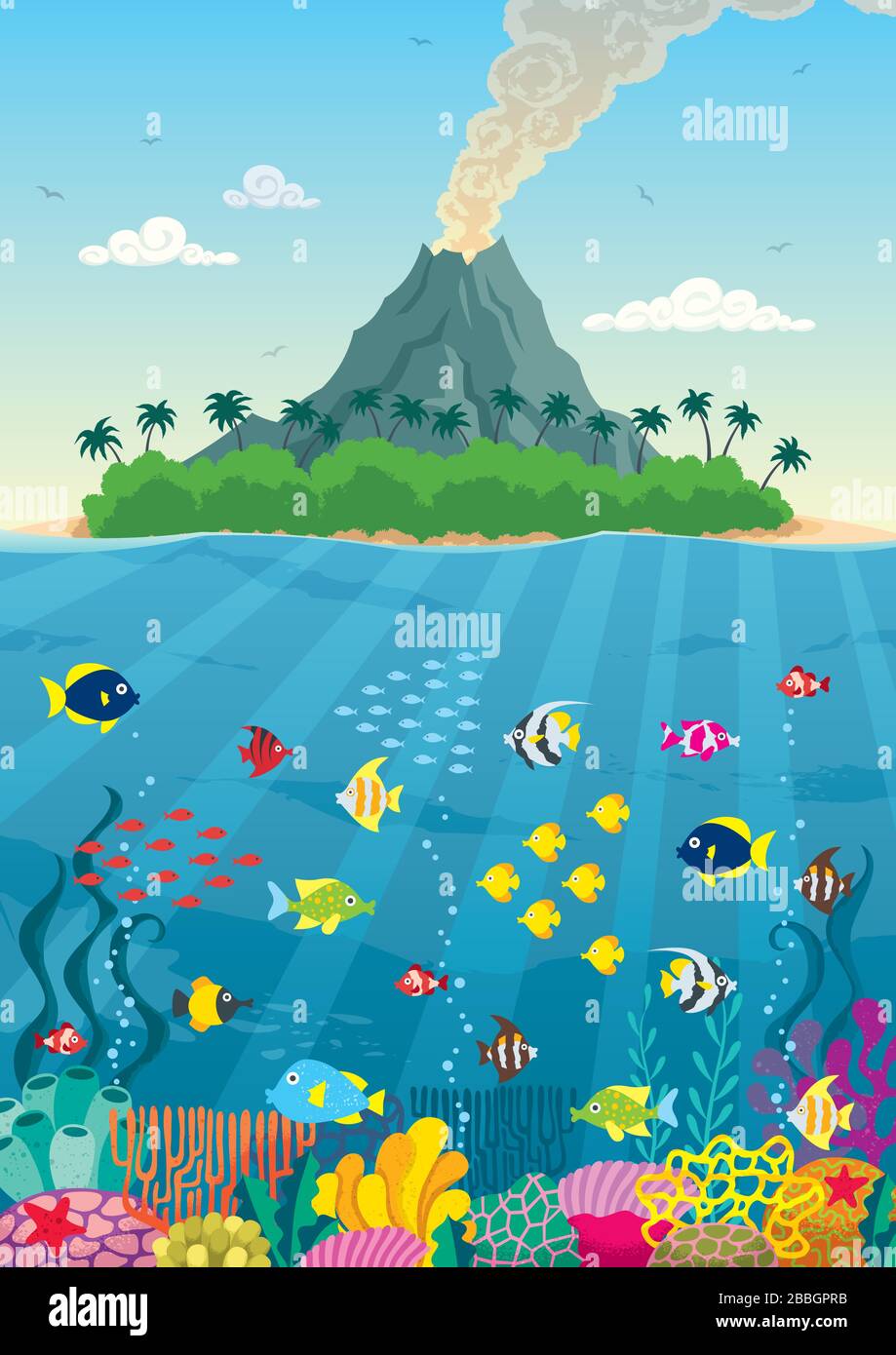 Sea surface below Stock Vector Images - Alamy