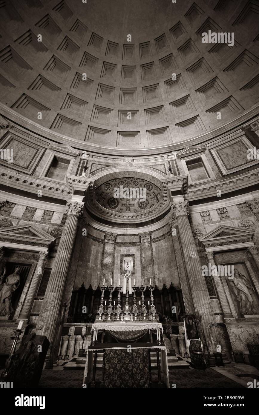 Pantheon interior with decoration in Rome, Italy Stock Photo - Alamy