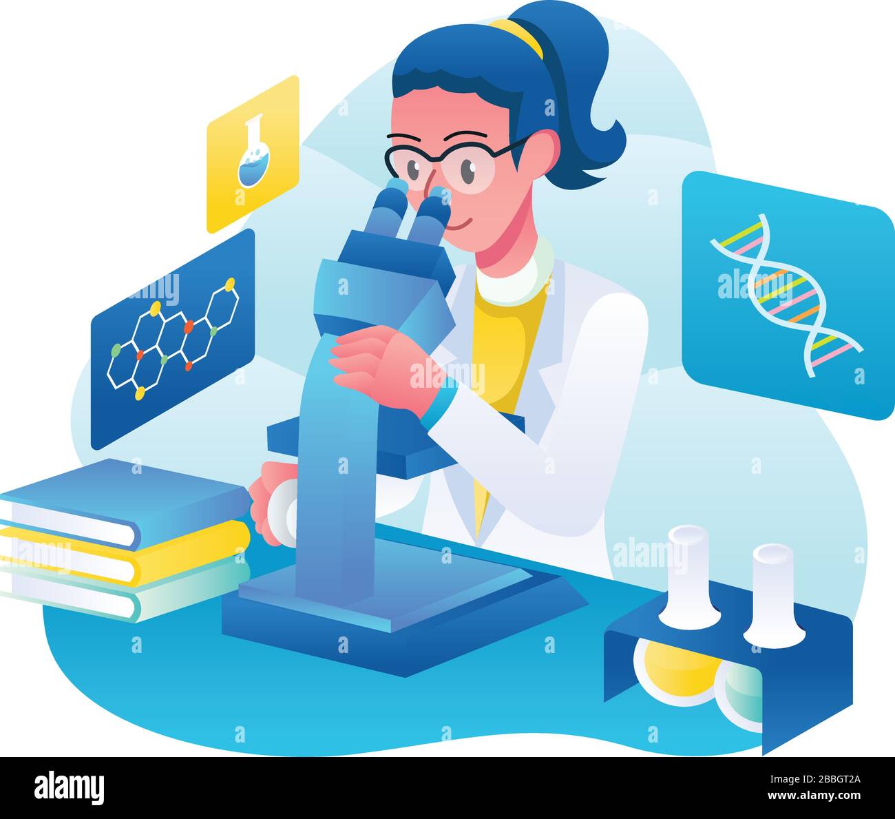 Microbiology worker Stock Vector Images - Alamy