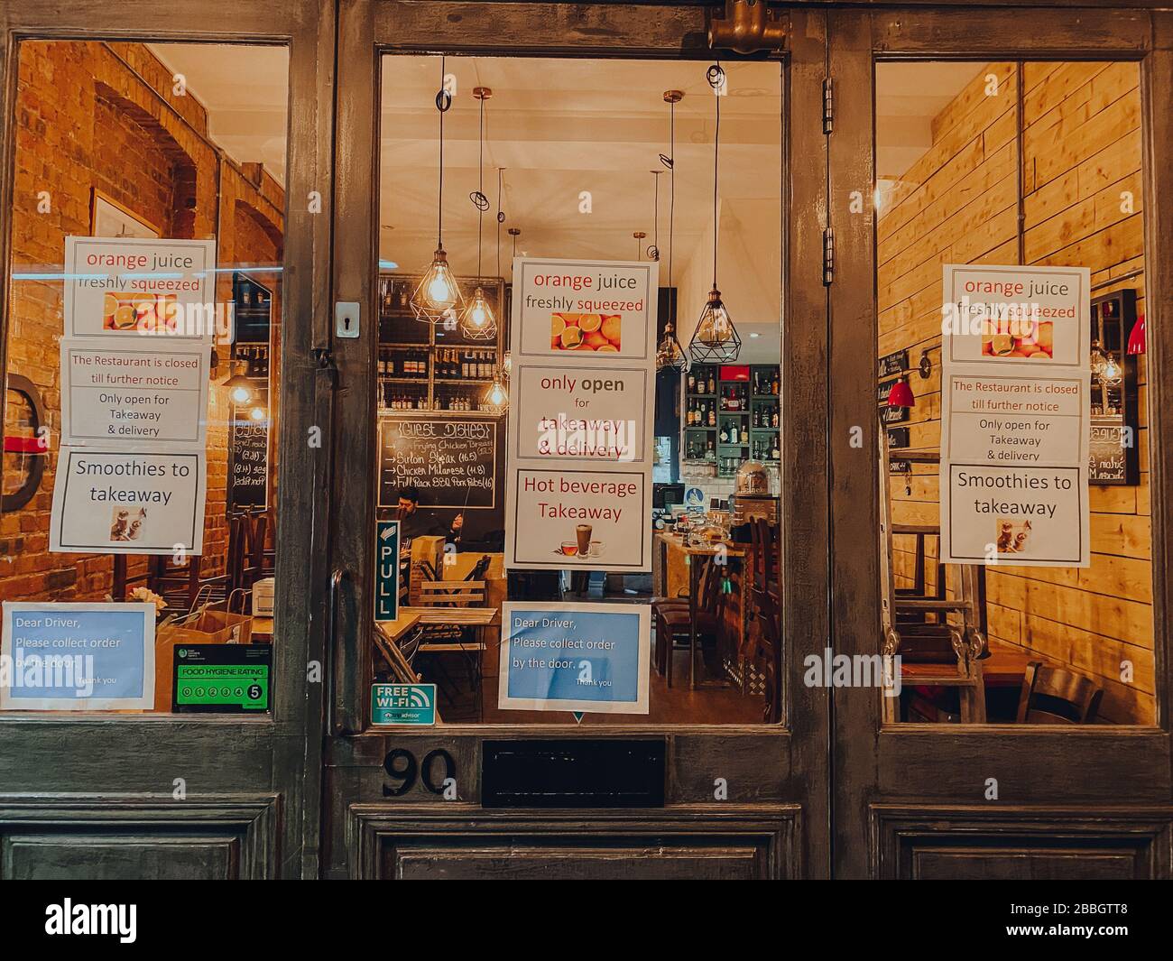 Notice on doors hi-res stock photography and images - Alamy