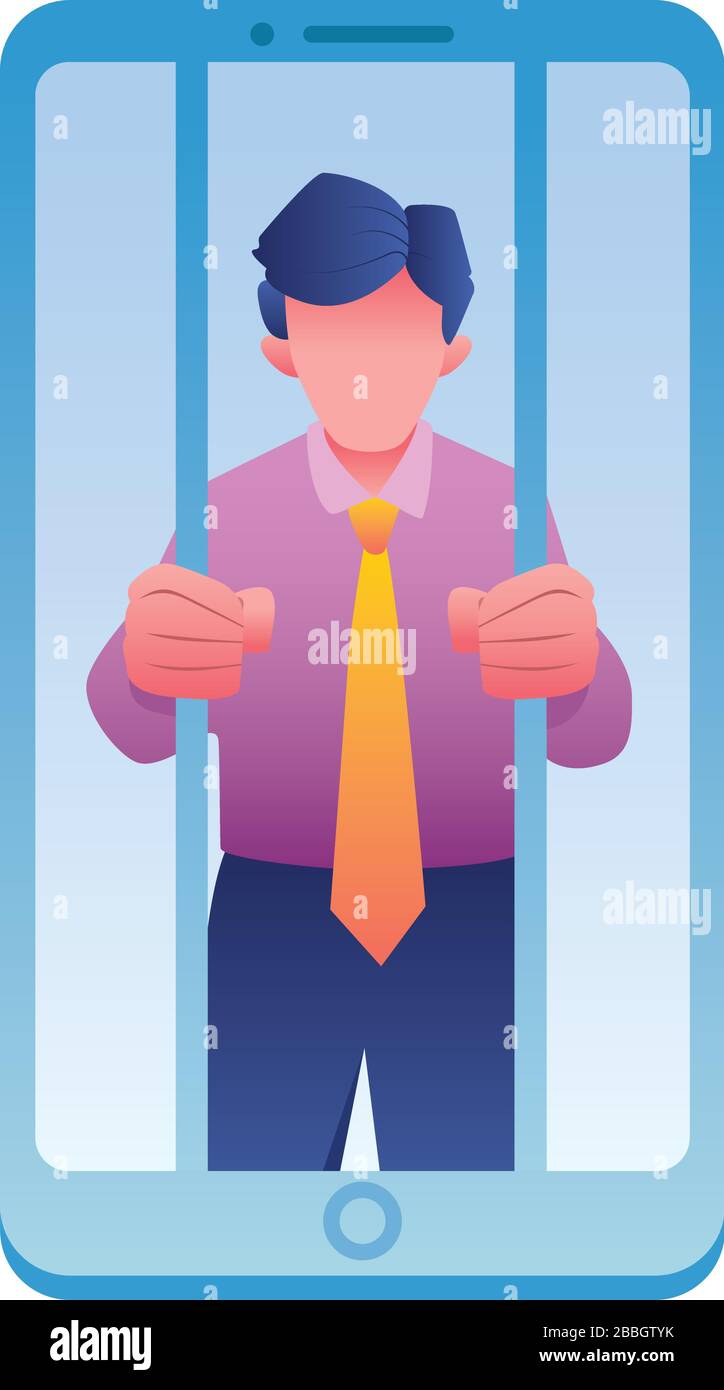 Addiction phone not smile Stock Vector Images - Alamy