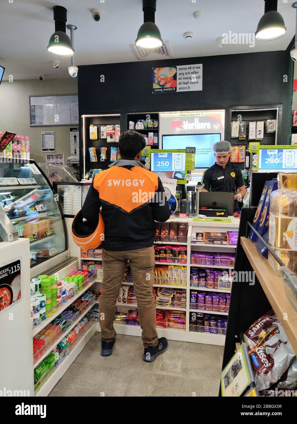 Zomato food delivery man hi-res stock photography and images - Alamy