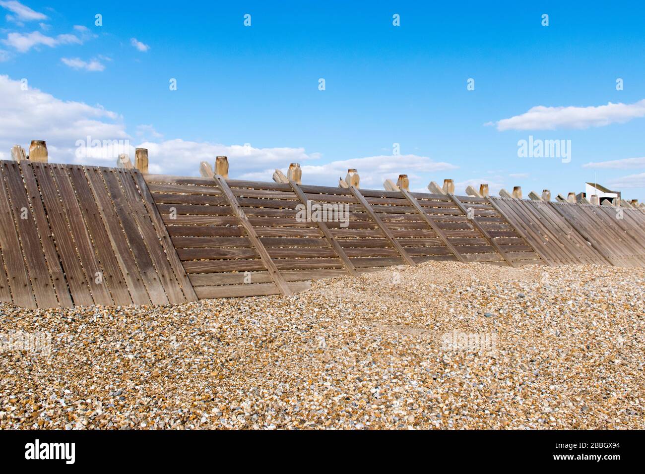 Wooden sea defences at Hayling Island, Hampshire UK Stock Photo - Alamy