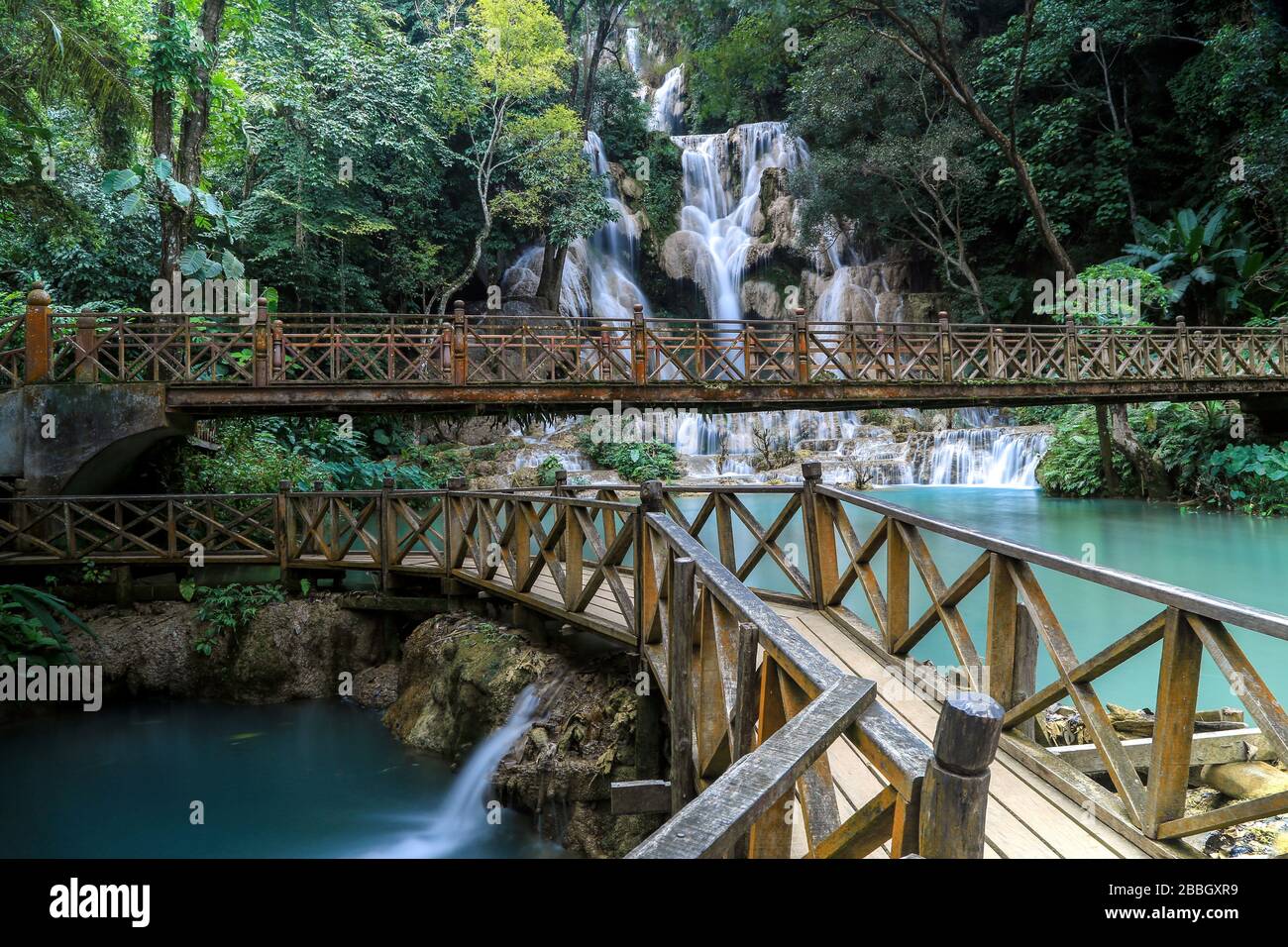 Kuang Si Waterfalls, Laos Stock Photo - Alamy
