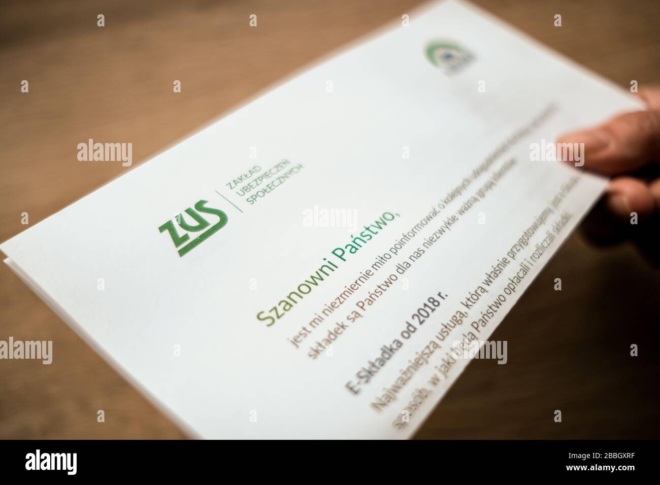 Czestochowa, Poland - 31.03.2020: ZUS (Social Insurance Institution ...