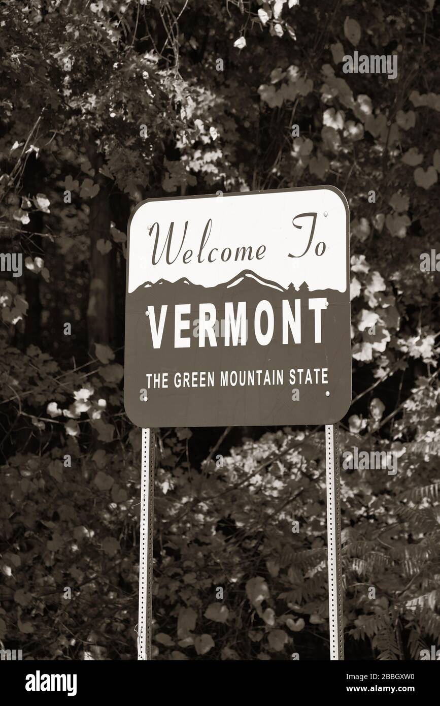 Welcome vermont sign hi-res stock photography and images - Alamy