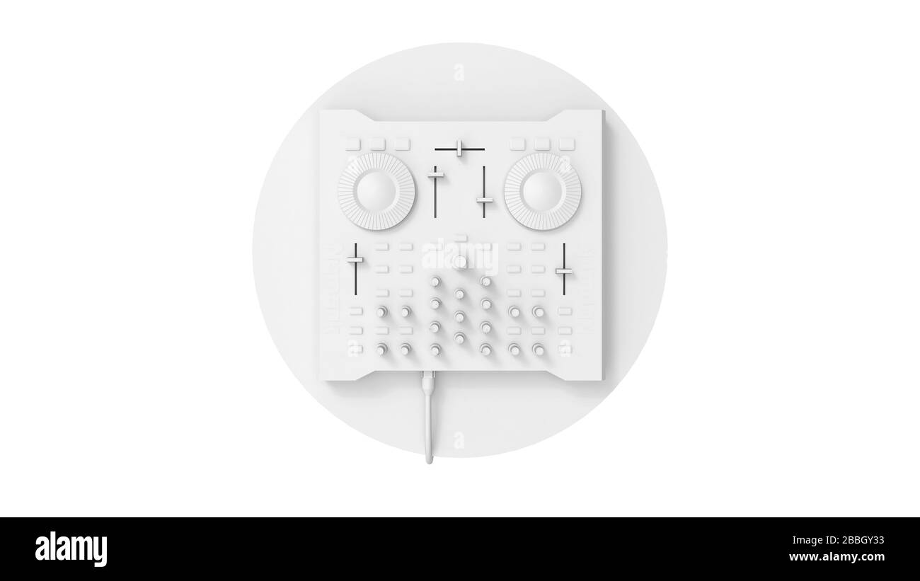 3D rendering of a dj deck turntable electronic music device disco dance ...