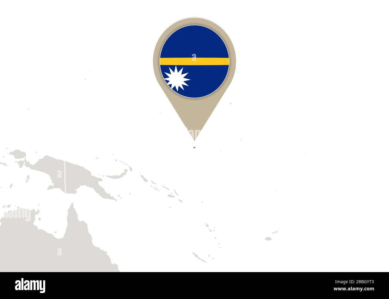 Map with highlighted Nauru map and flag Stock Vector Image & Art - Alamy