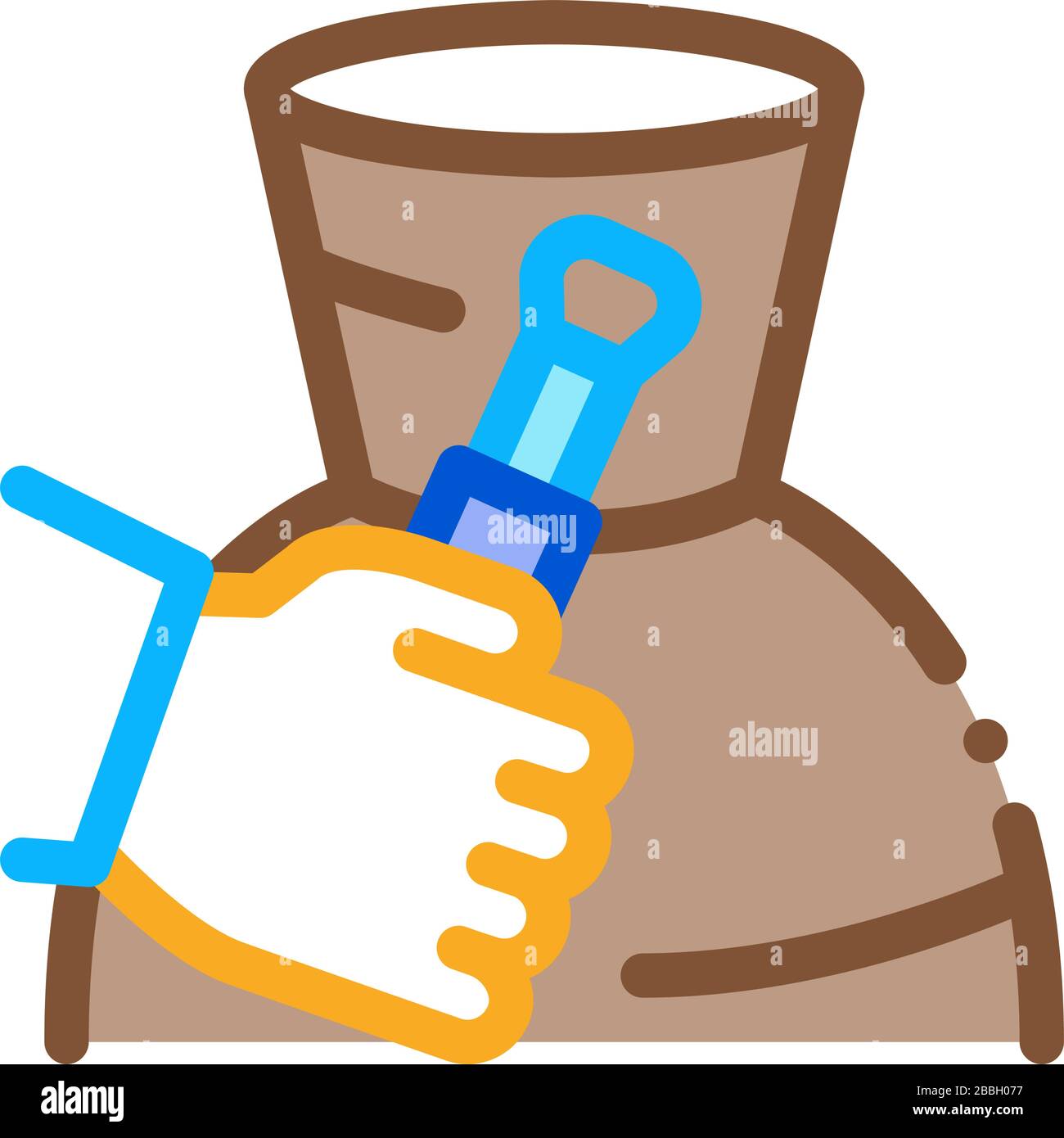 clay vase painting icon vector outline illustration Stock Vector Image ...