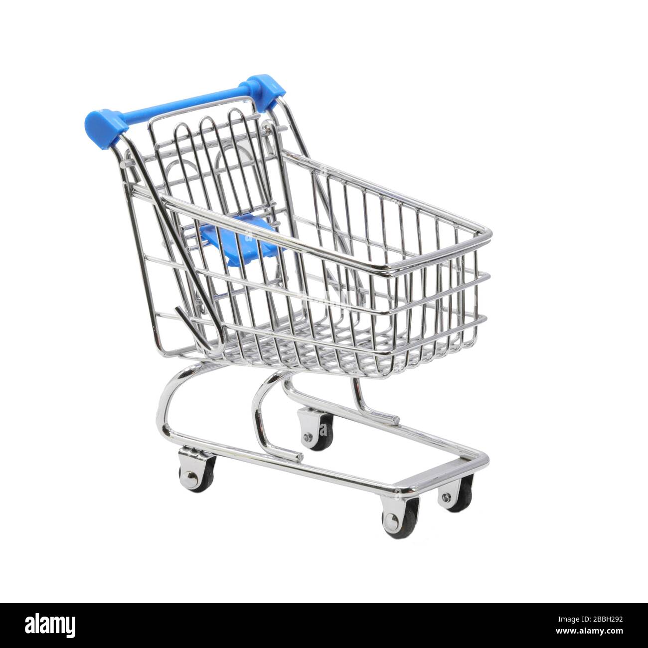 really very small shopping cart on the white background Stock Photo - Alamy