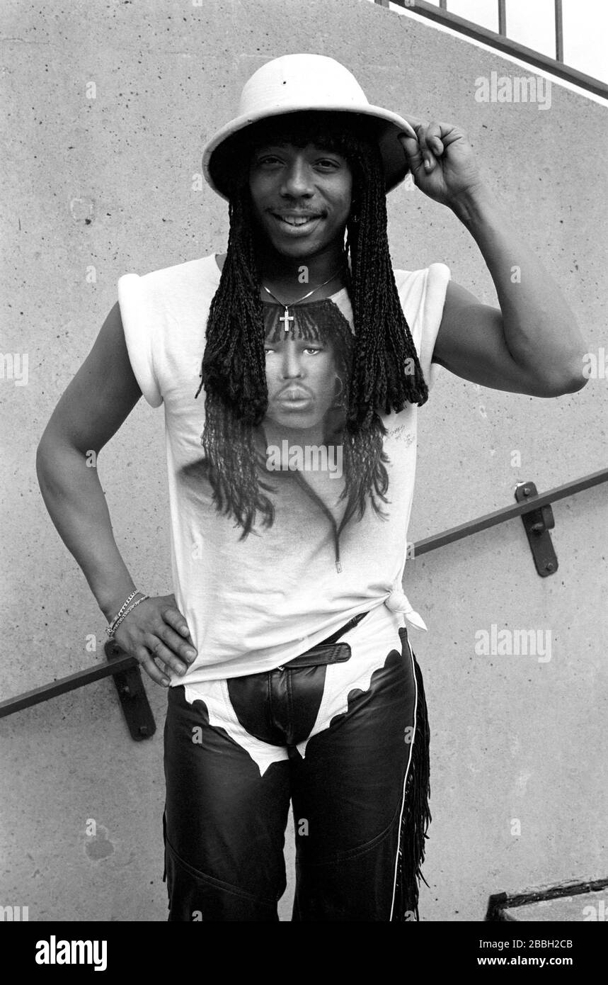 Rick James arriving for his press conference to promote his new album ...