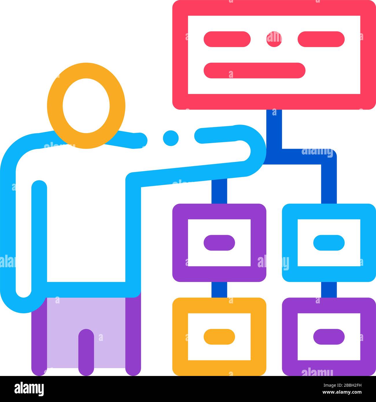 resource concept presentation icon vector outline illustration Stock ...