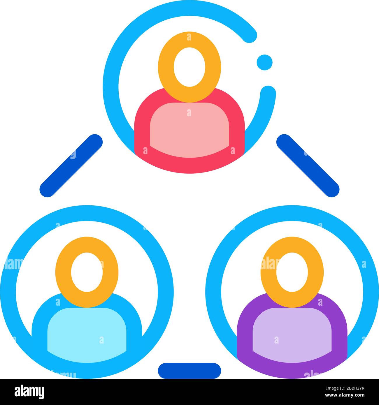 group leader icon vector outline illustration Stock Vector Image & Art ...