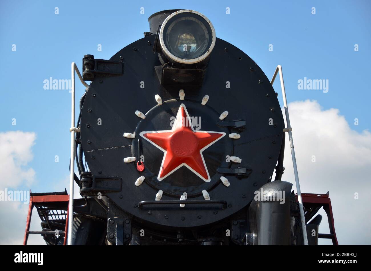 A soviet class L steam locomotive in Akaban, republic of Khakassie ...