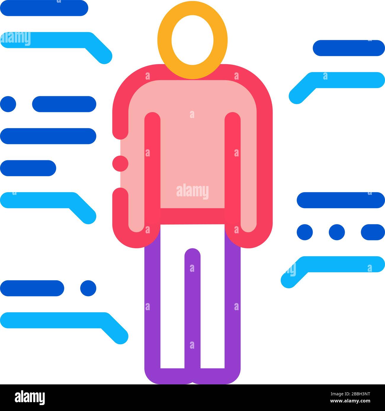 study of human functions icon vector outline illustration Stock Vector ...