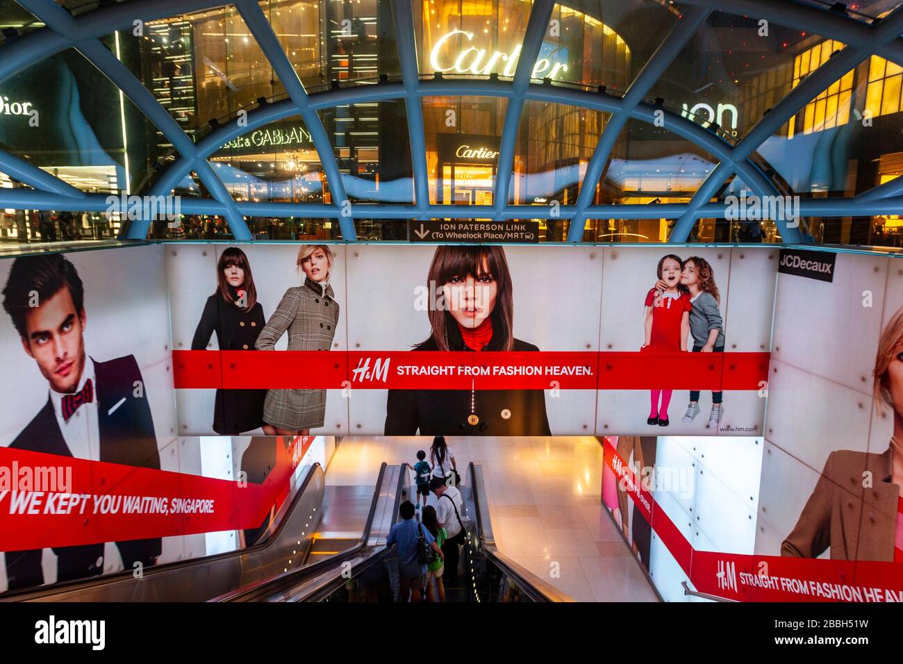 ION Orchard entrance to the MRT station below, Singapore Stock Photo ...