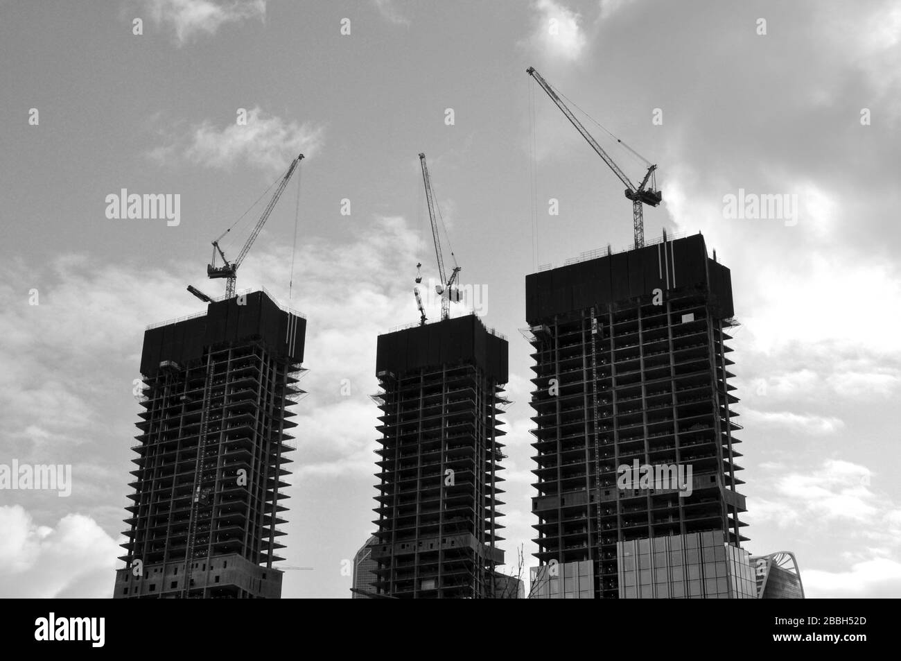 Construction of a group of multi-storey residential buildings Stock ...