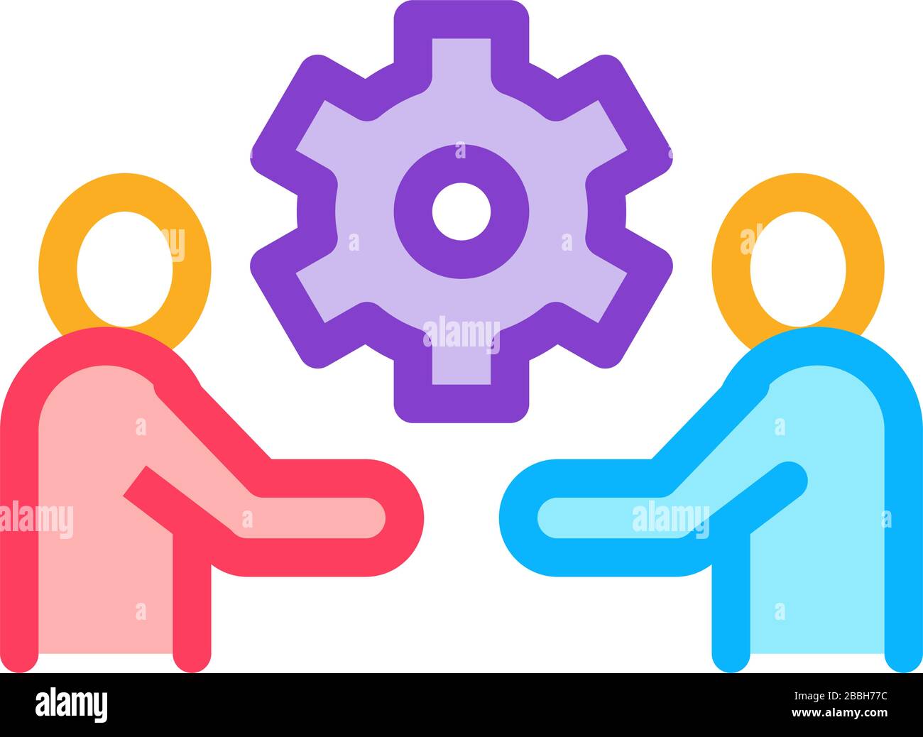 partnership solutions icon vector outline illustration Stock Vector ...