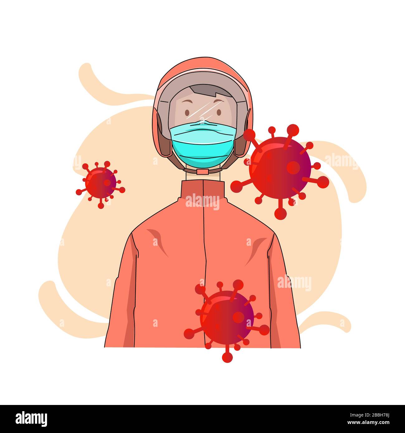 Vector logo mask virus hi-res stock photography and images - Alamy