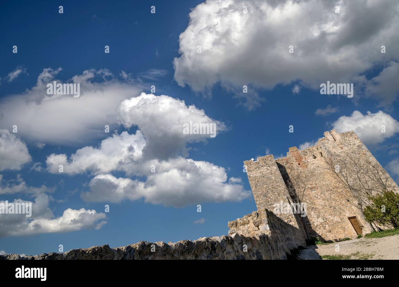 The Rocca Aldobrandesca of Talamone, Grosseto, Tuscany, Italy, against ...