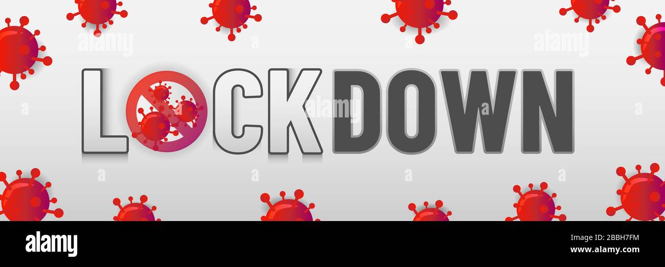 Covid 19 corona virus in 3d illustration to describe about lockdown ...