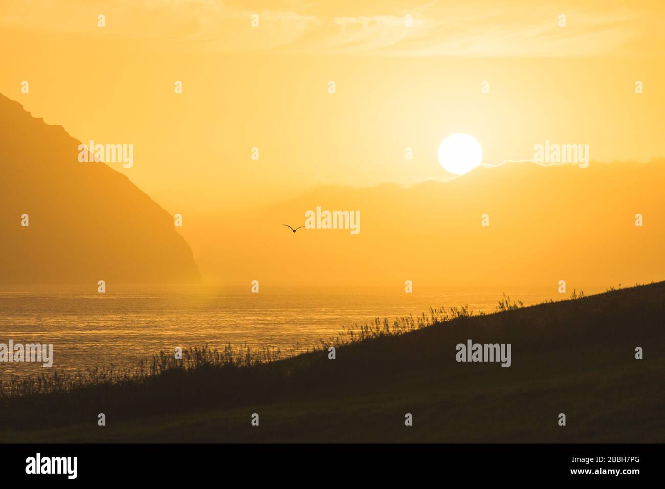 A wonderful sunset at the Faroe Islands Stock Photo - Alamy