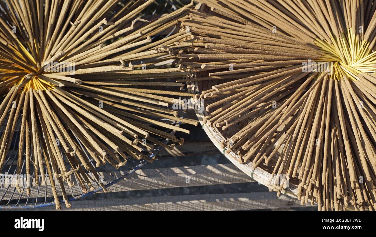 factory producing colorful incense sticks in vietnam Stock Photo - Alamy