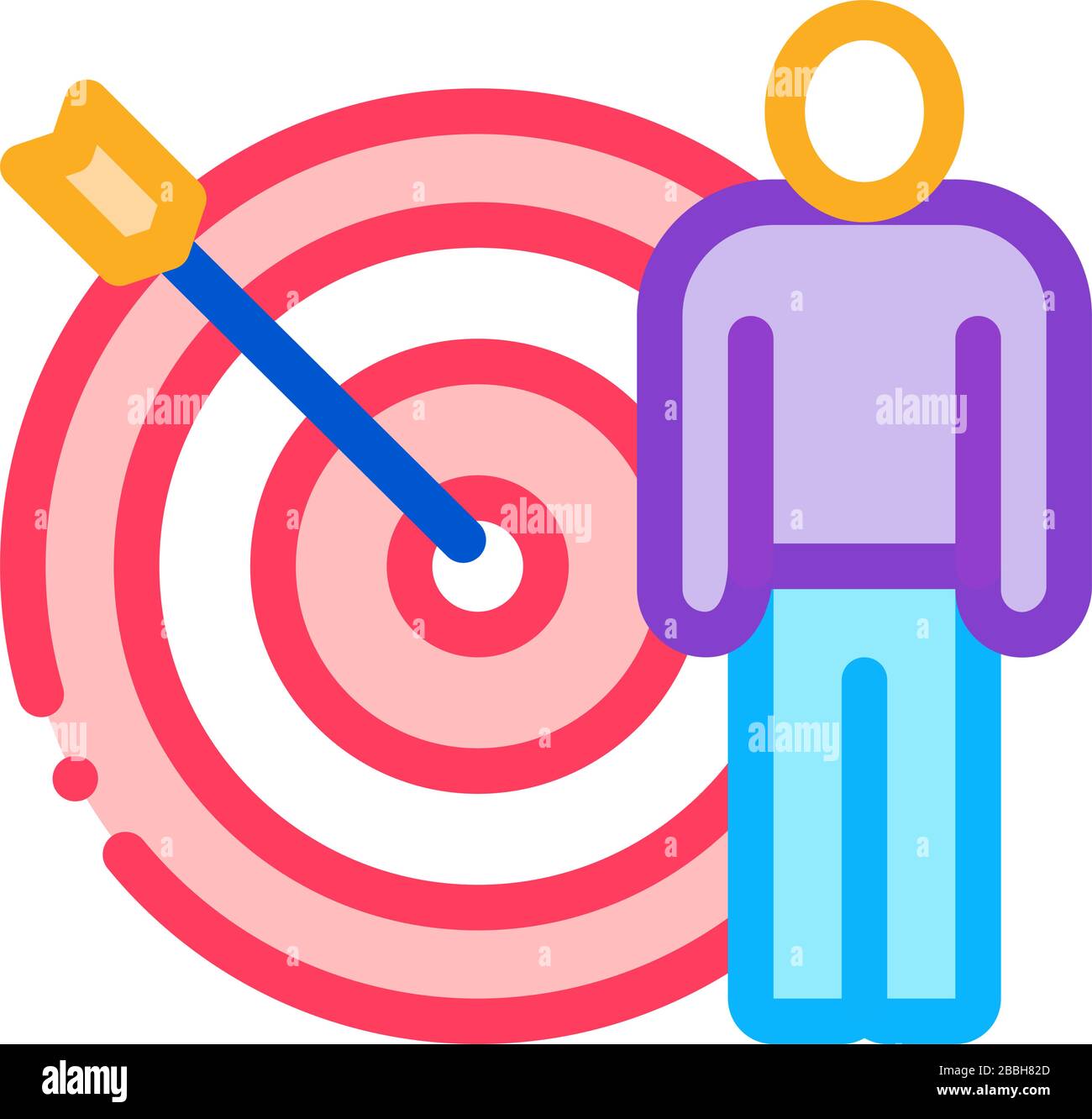 target hit icon vector outline illustration Stock Vector Image & Art ...
