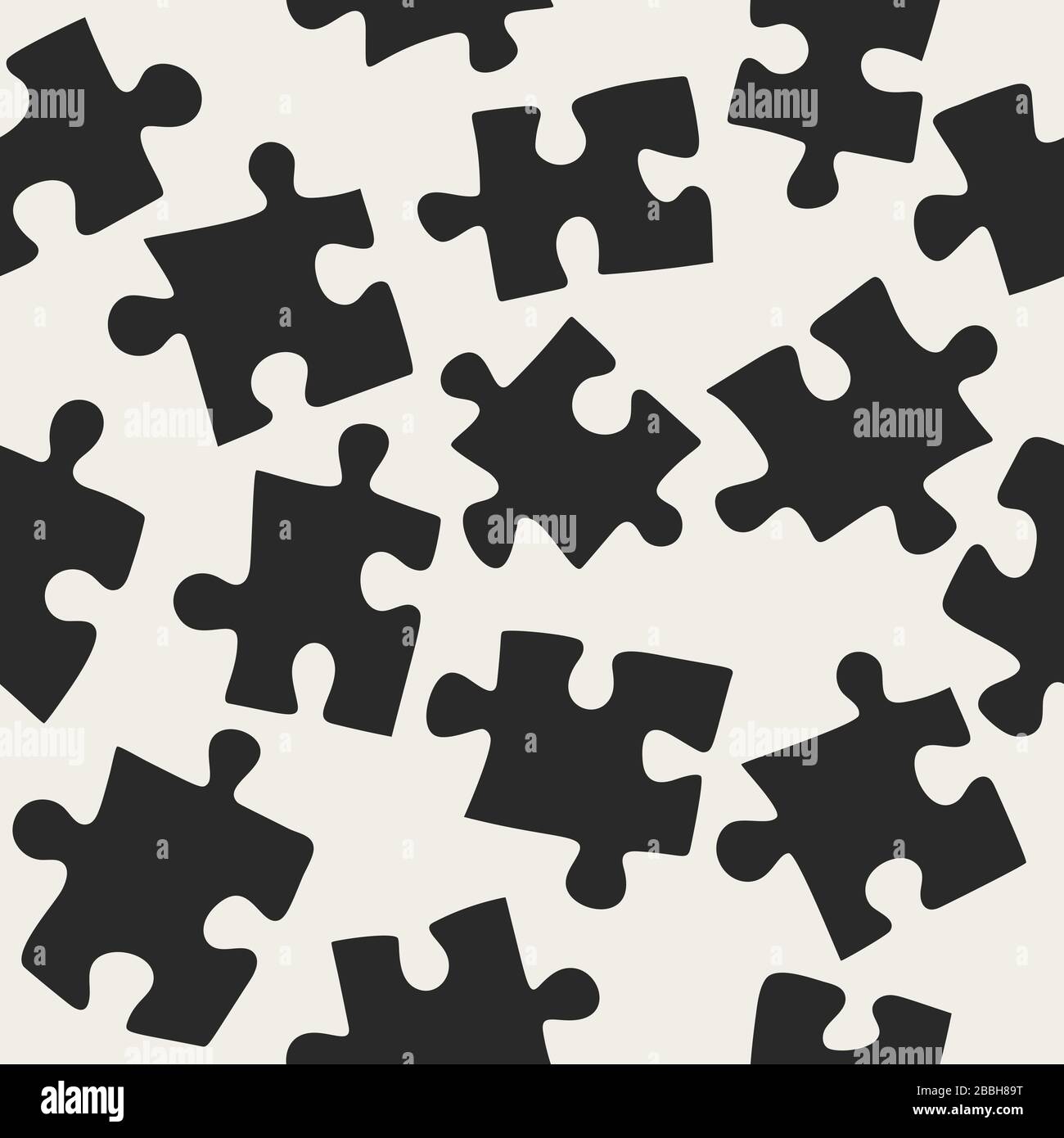 Abstract seamless pattern with pieces of puzzle. Modern vector ...