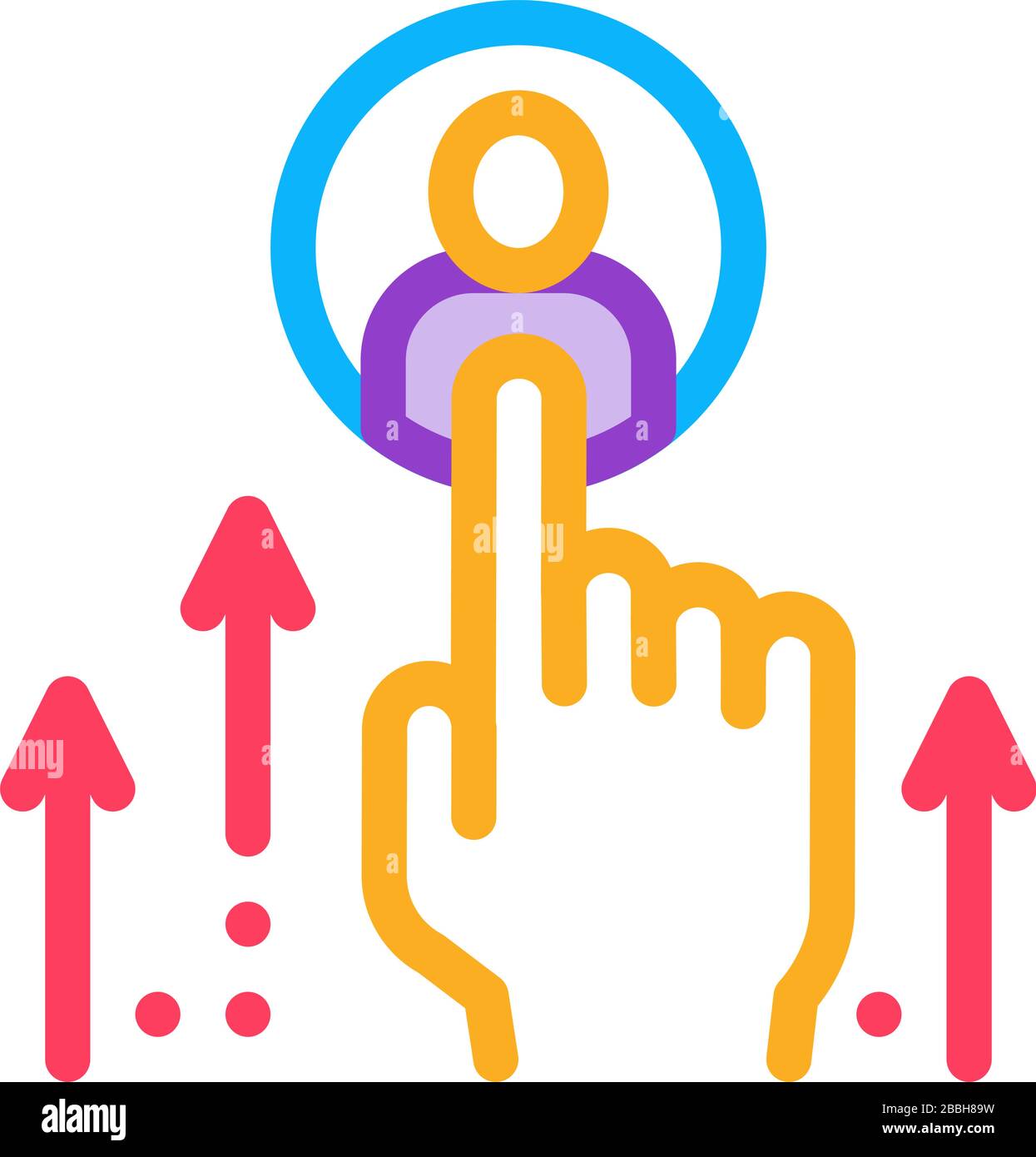 human resource enhancement icon vector outline illustration Stock ...