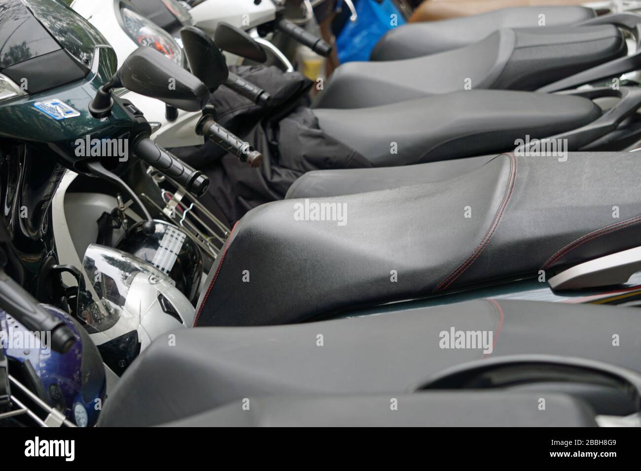 parking lot for motorbikes in hanoi in vietnam Stock Photo - Alamy