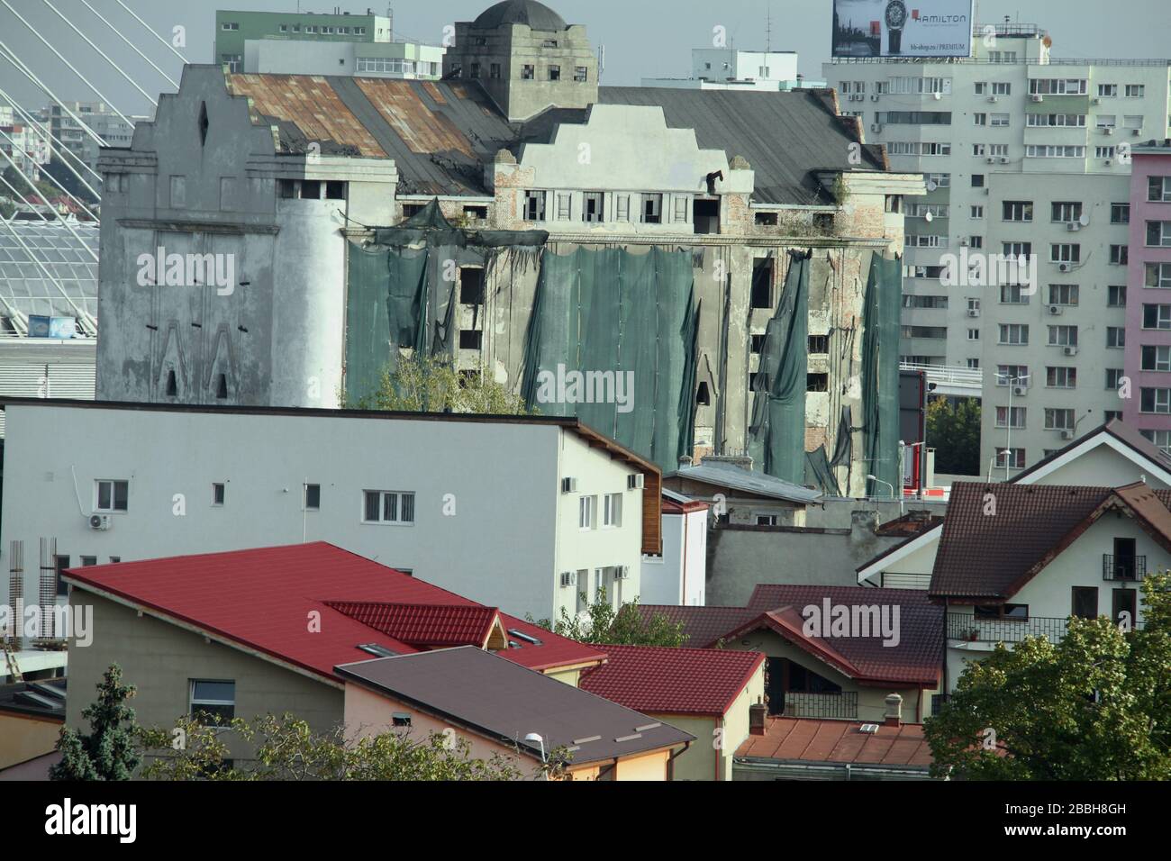 Bucharest, Romania. Mixed constructions, from 19th century old ...