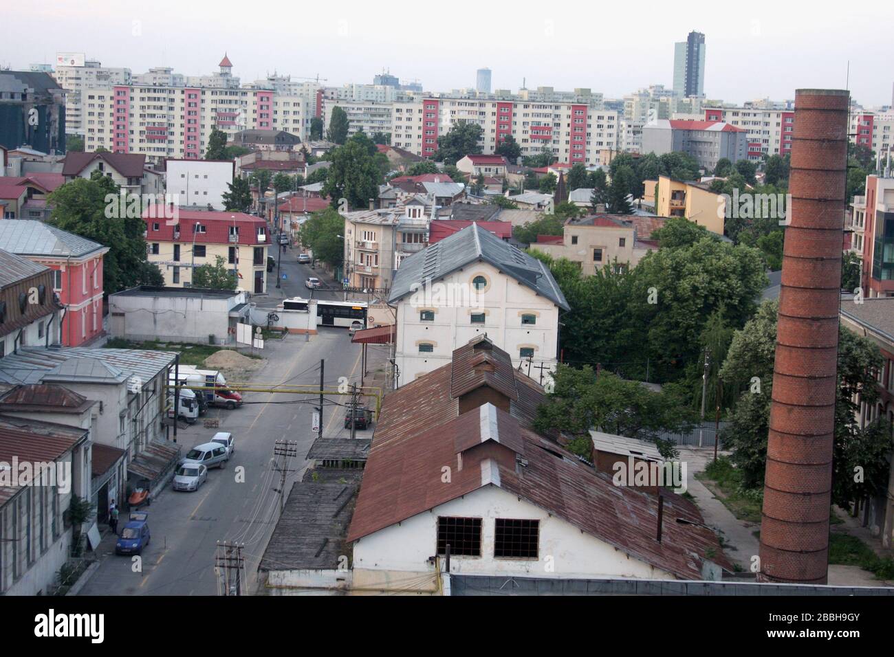 18th and 19th century neglected buildings and communist apartment ...