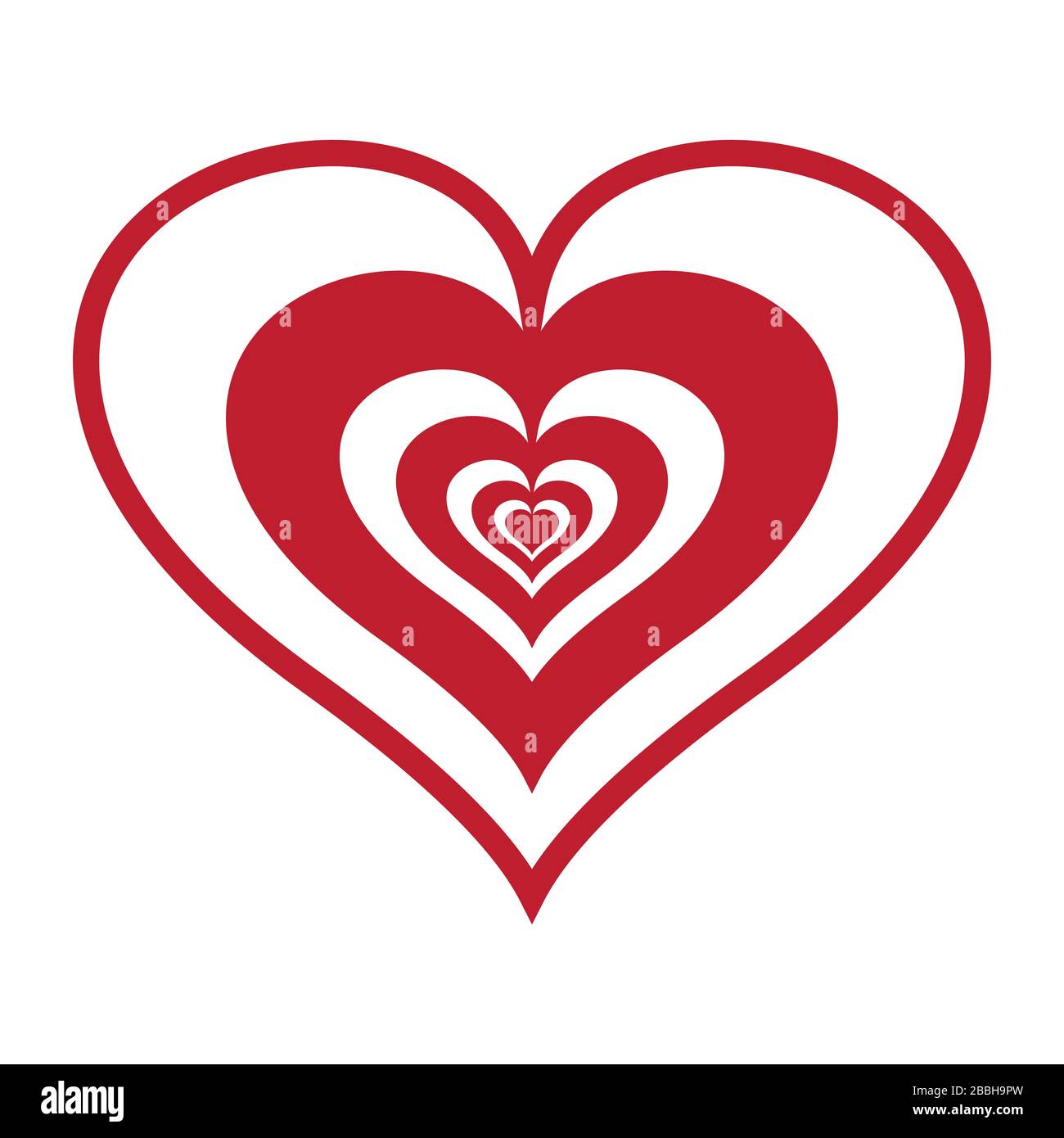 Red heart icon logo. Heart frame strokes design Stock Vector Image ...