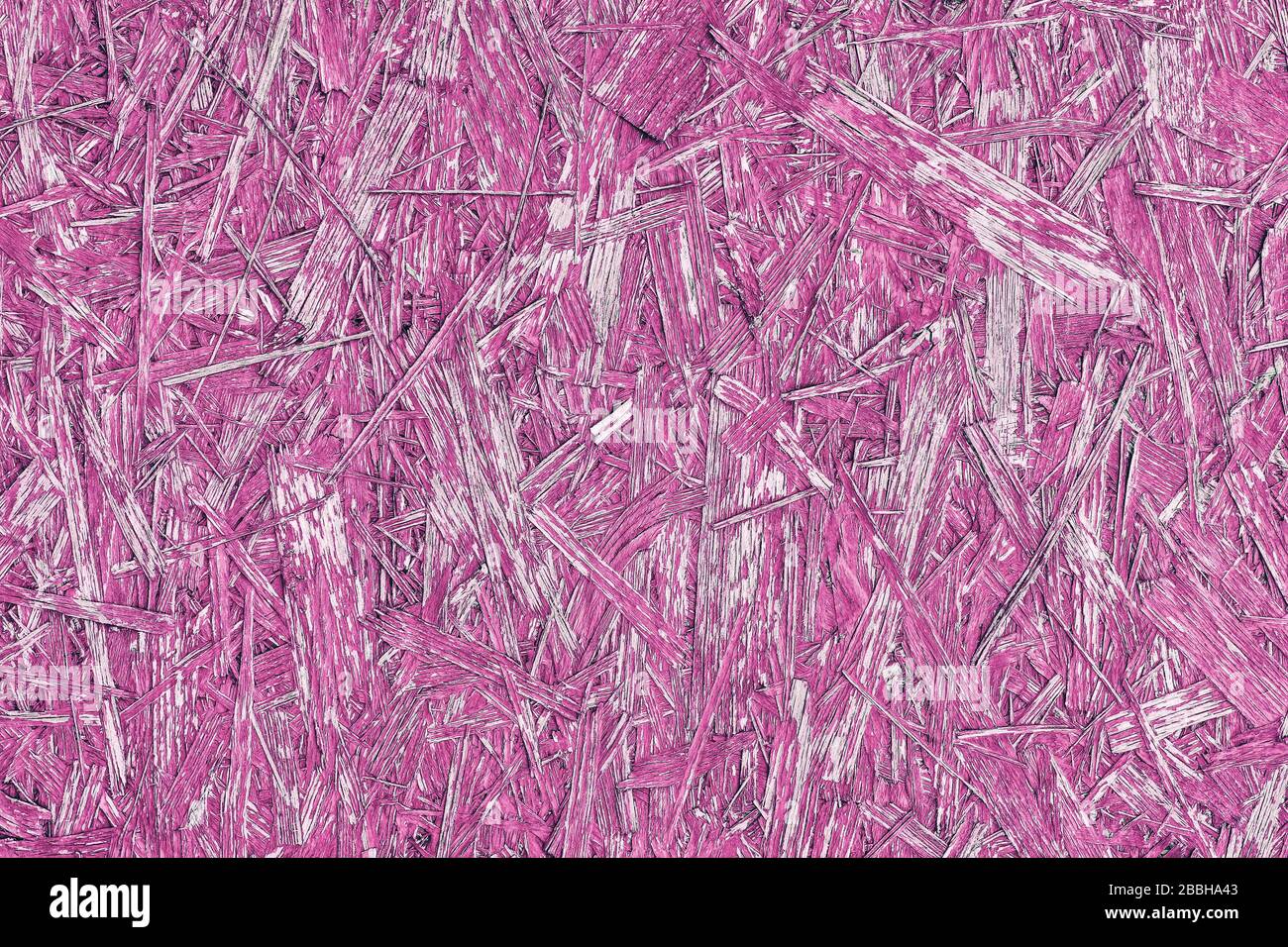 Pink abstract background with wooden texture. Painted OSB panel ...