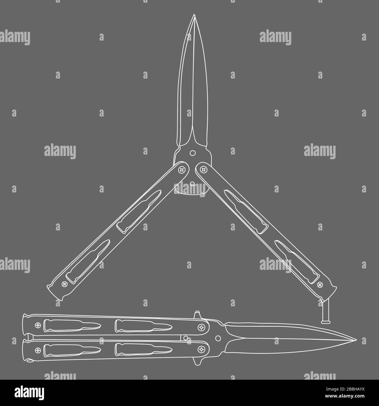 Balisong vector vectors hi-res stock photography and images - Alamy