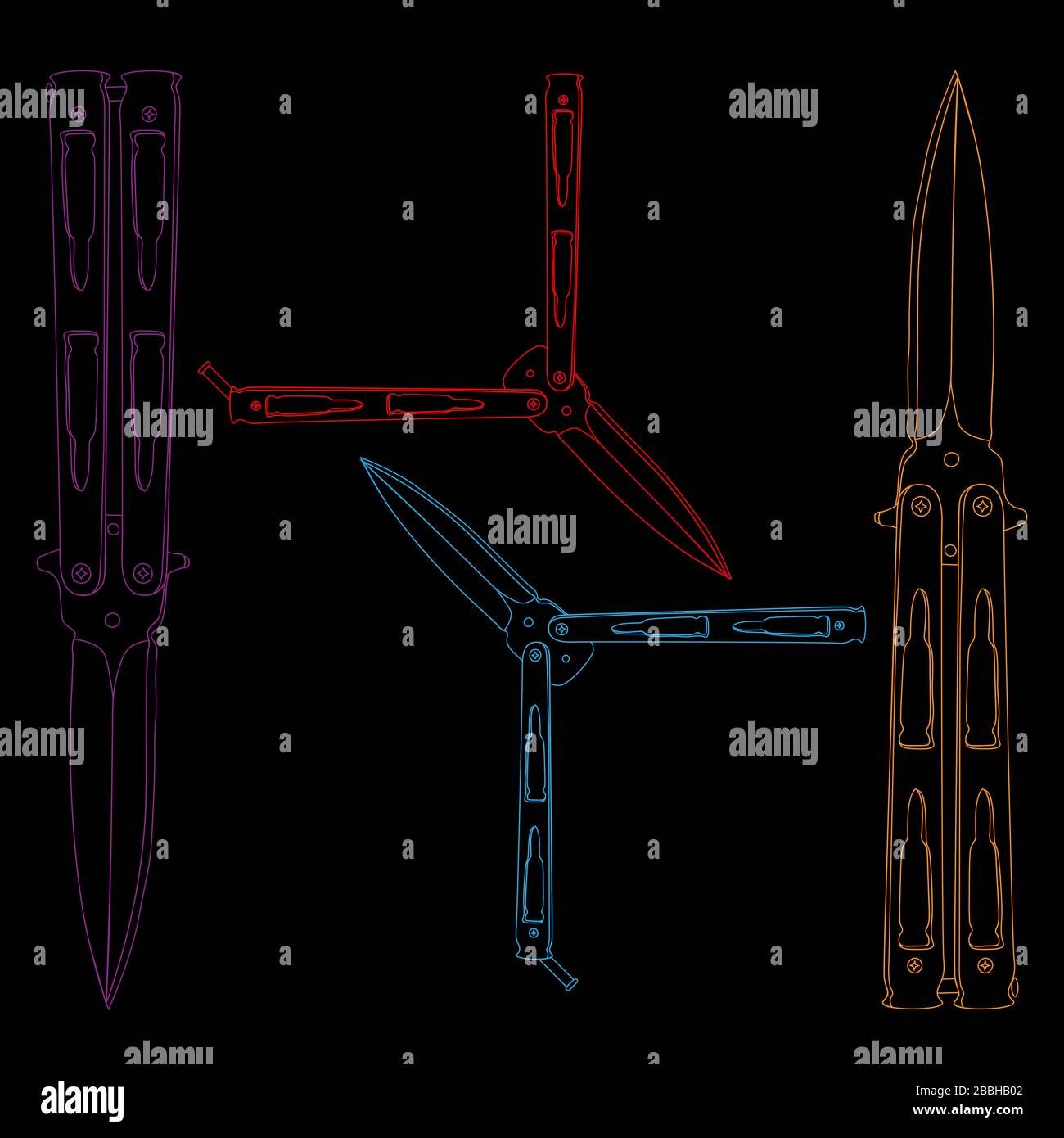 Balisong vector vectors hi-res stock photography and images - Alamy