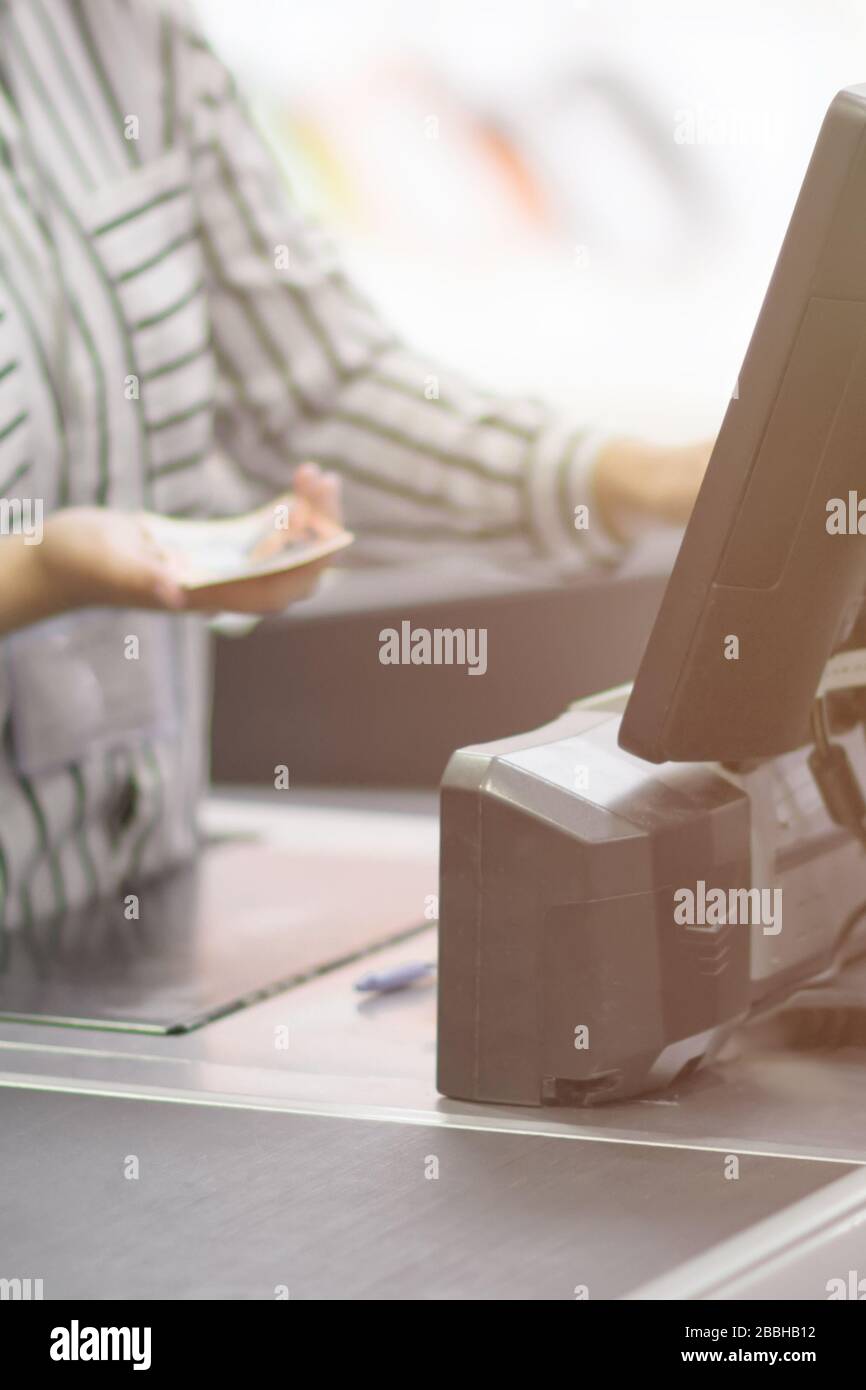 Cashier payment technology hi-res stock photography and images - Alamy