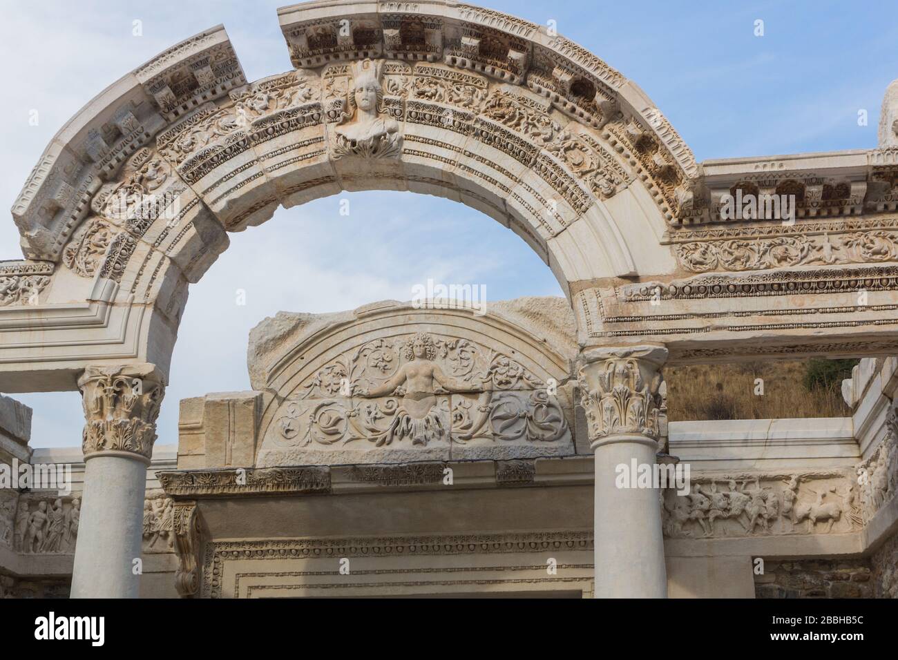 arch with Bas-reliefs in Ephesus, Turkey Stock Photo - Alamy