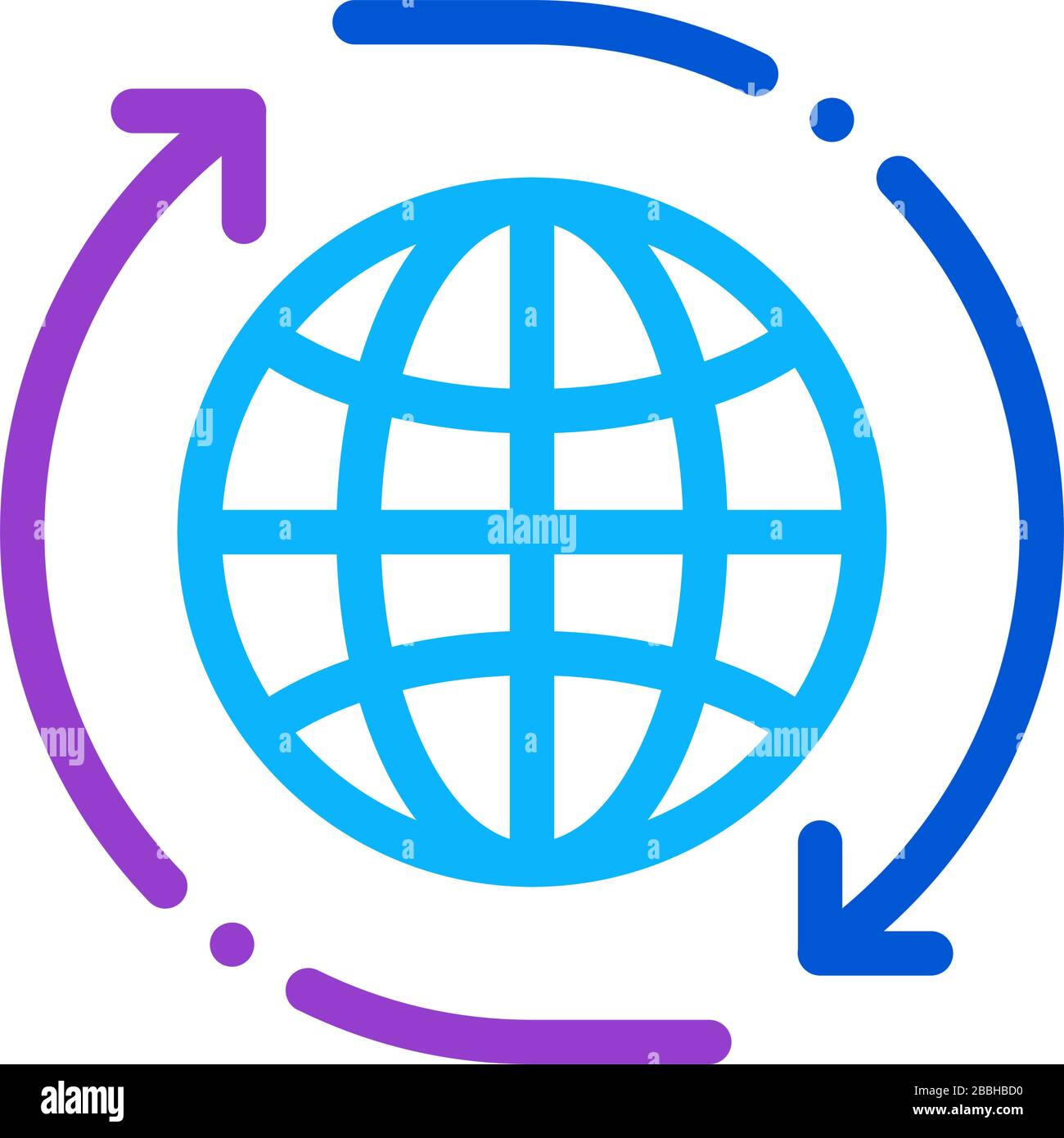 world internet network icon vector outline illustration Stock Vector ...