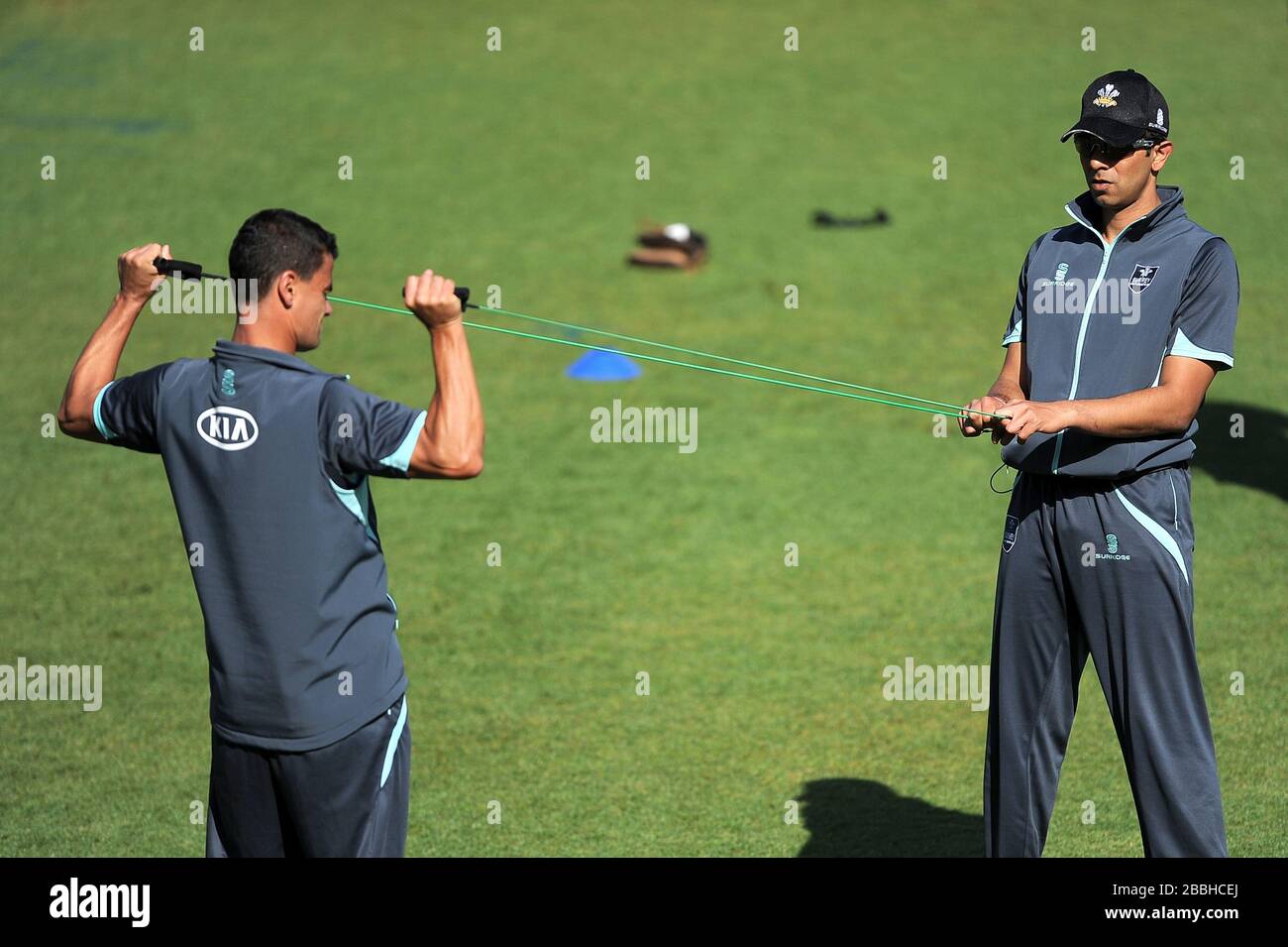 Cricket liverpool victoria half length mid top warm up hi-res stock ...