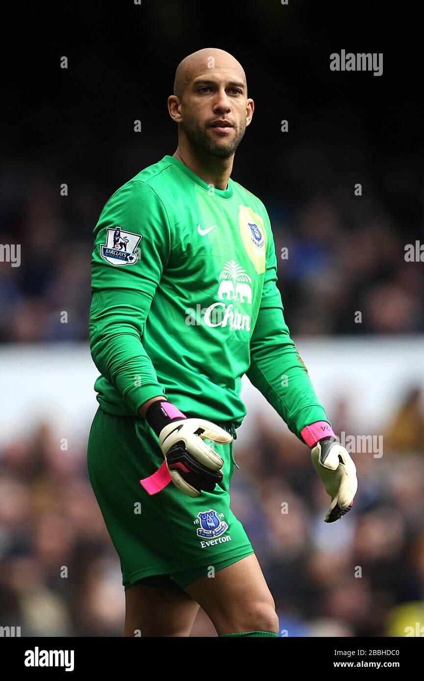 Tim Howard, Everton goalkeeper Stock Photo - Alamy