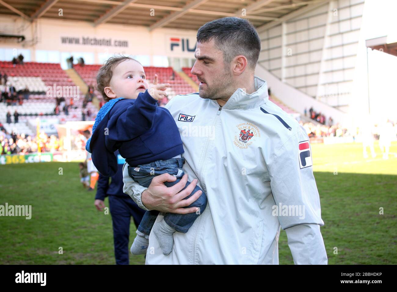 Matt Gilks and son as Blackpool players and their families tie to the ...