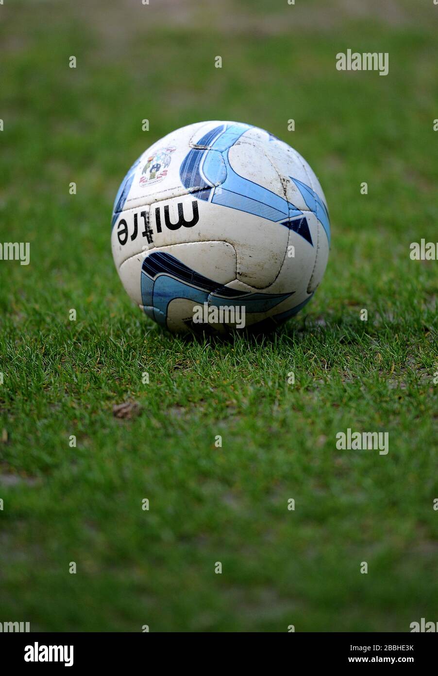 Mitre match ball on the pitch hi-res stock photography and images - Alamy
