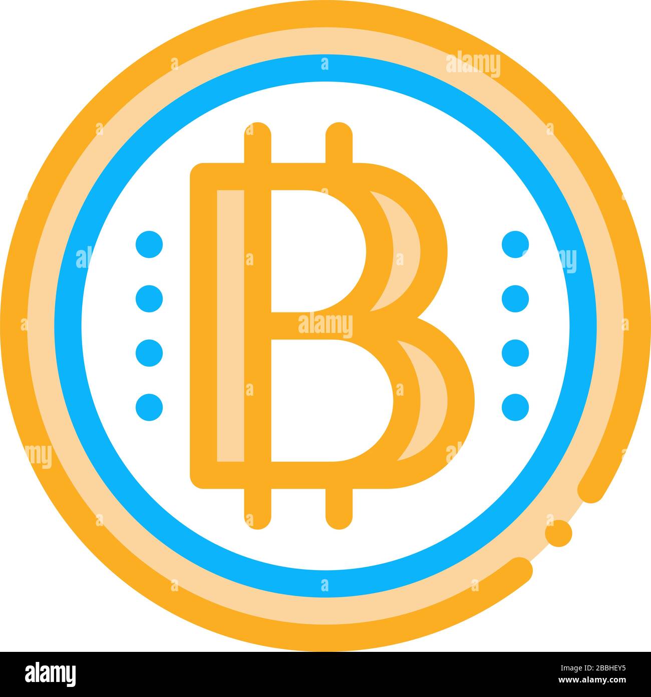 bitcoin coin icon vector outline illustration Stock Vector Image & Art ...