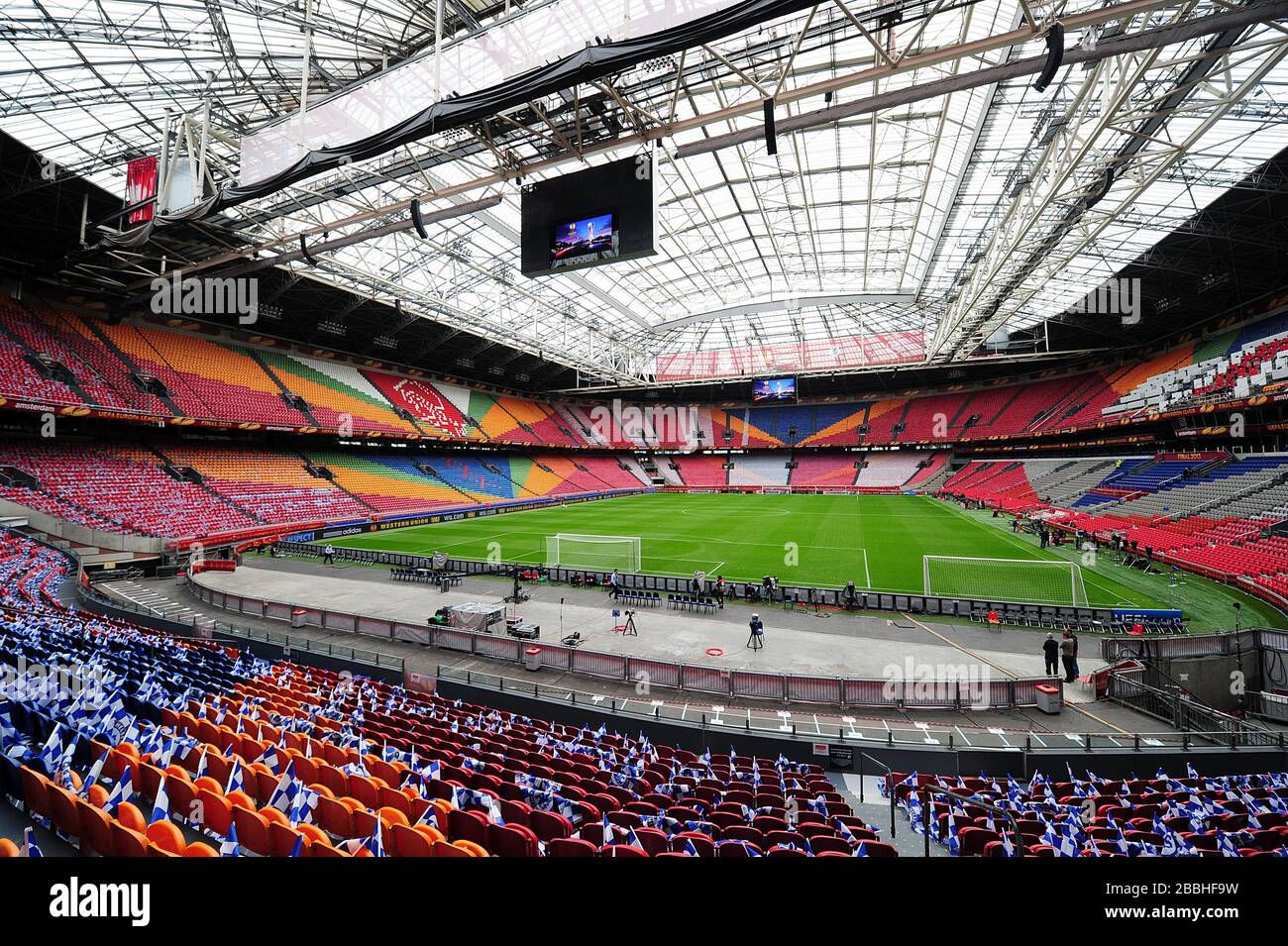 General view inside the Amsterdam Arena ahead of the UEFA Europa League ...