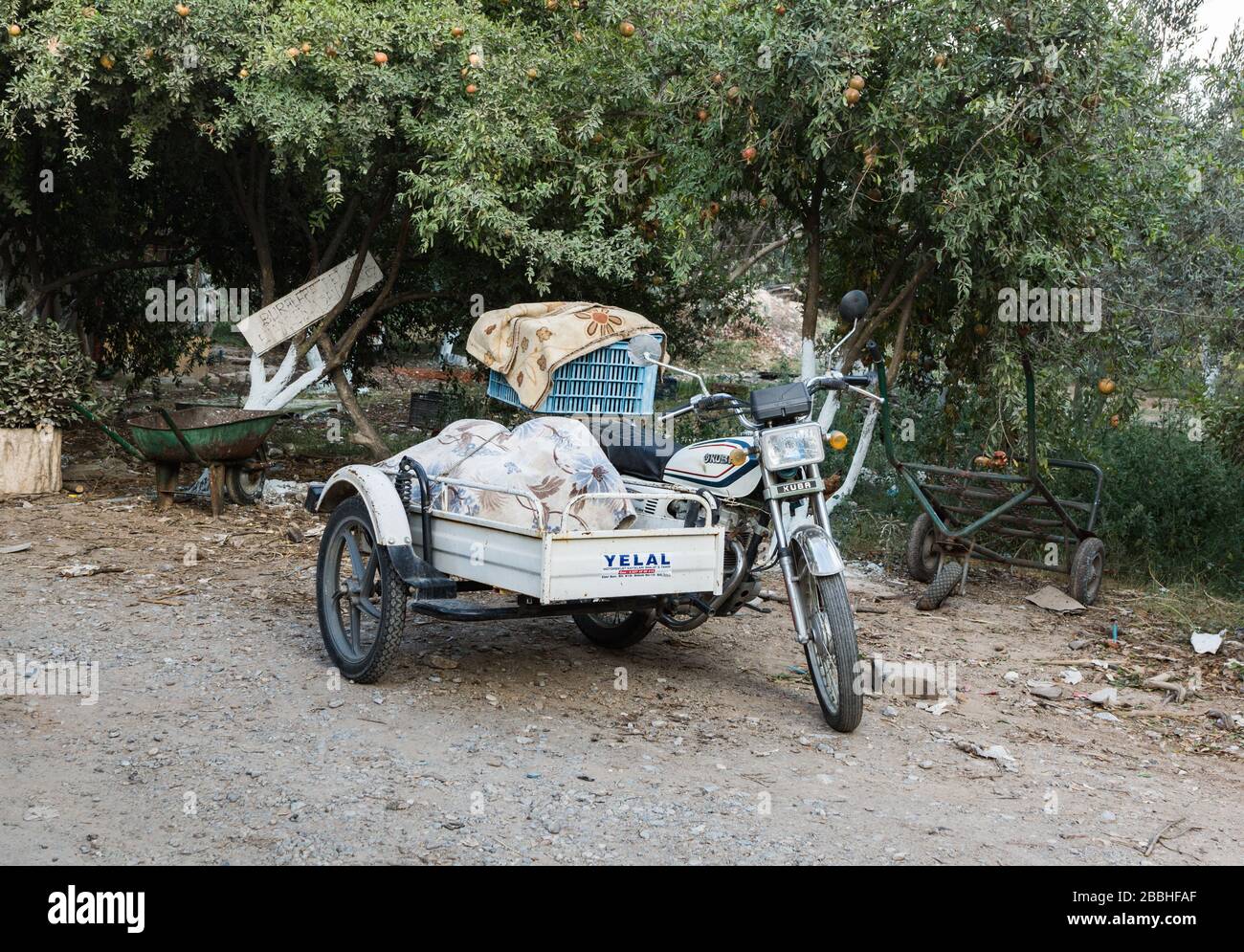 motorcycle loaded with luggage Stock Photo - Alamy